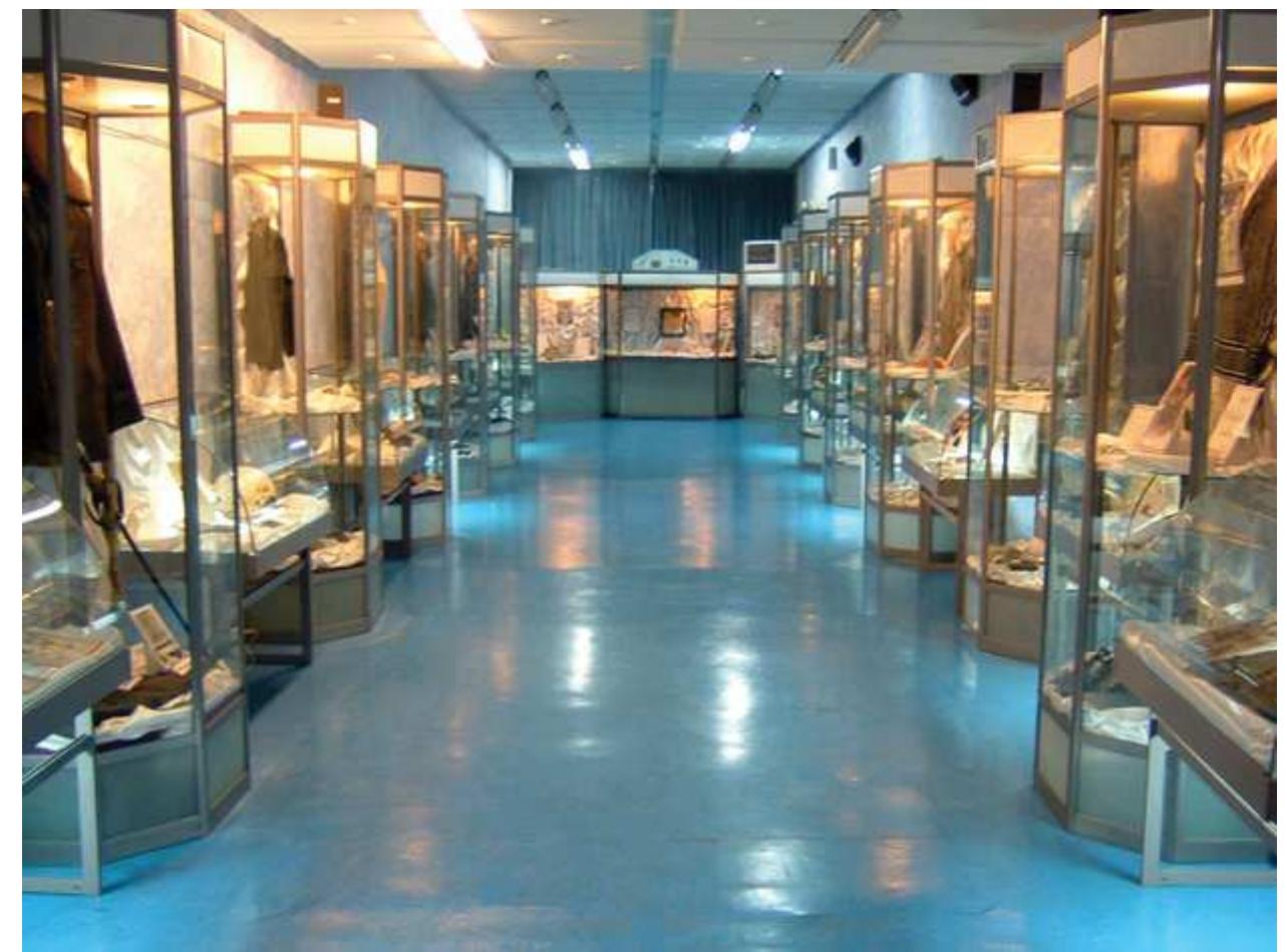 First gallery on the ground floor, with lateral relics cases