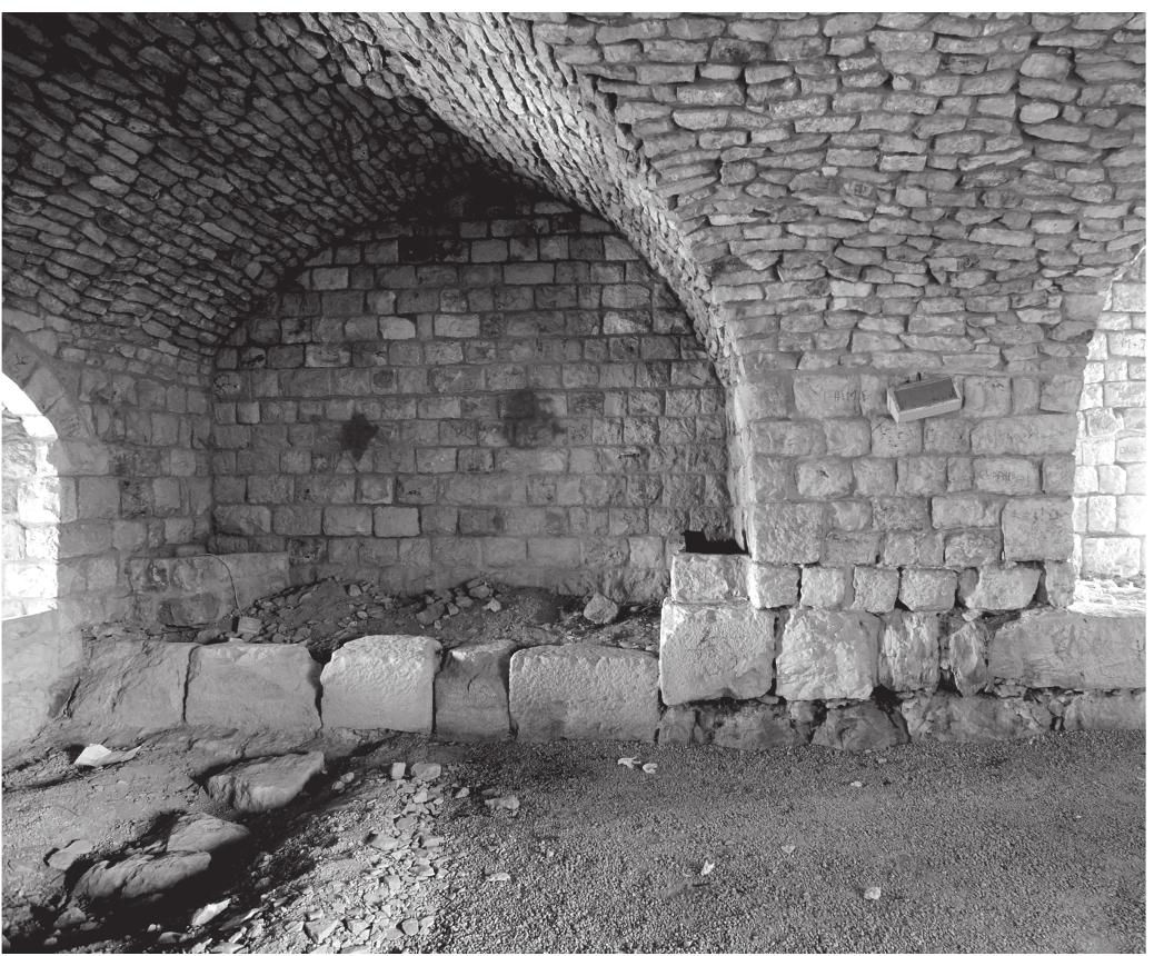 Ottoman hall inside extant part of a, looking north-west: