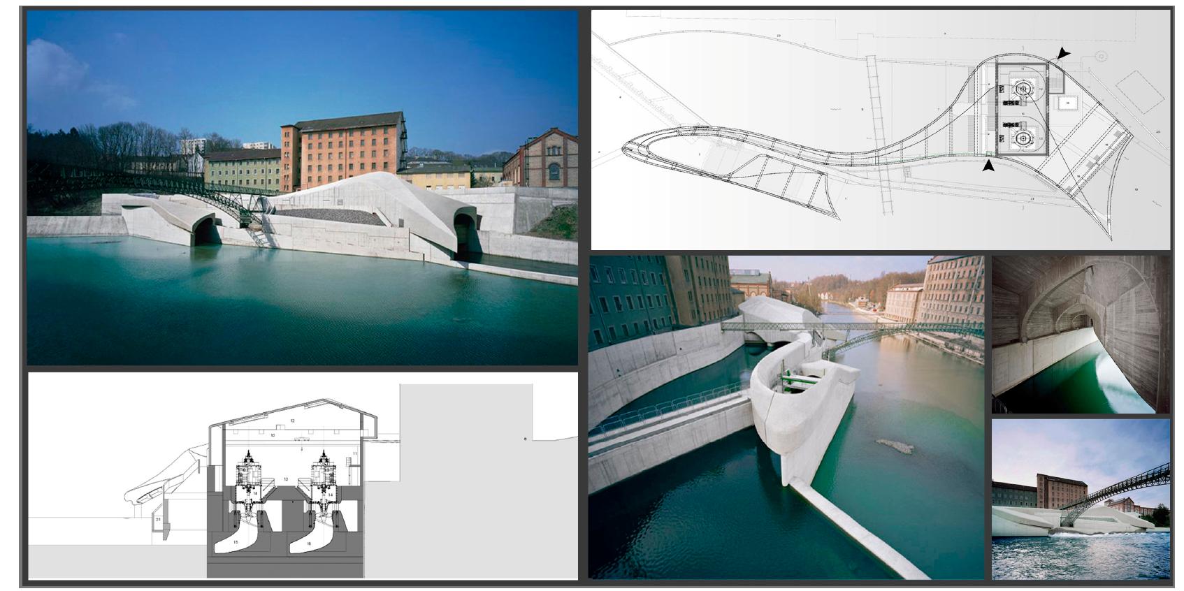 Example of a small hydropower plant of recent construction.