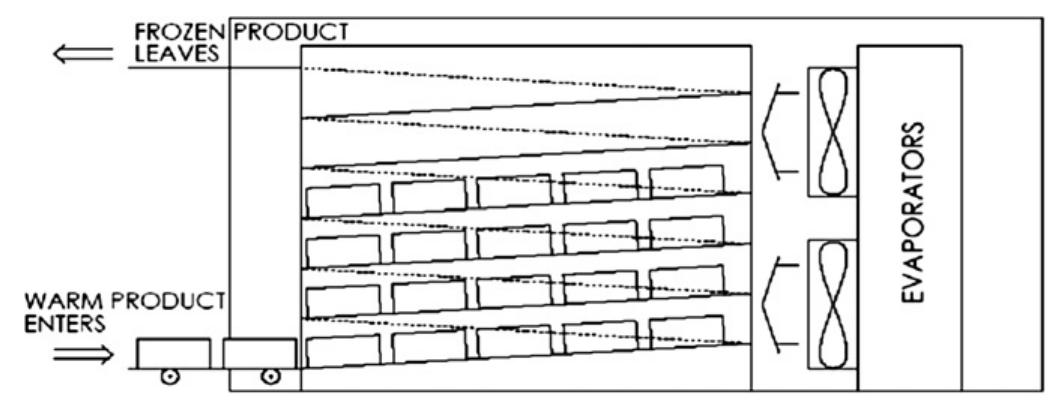 Schematic of a typical spiral belt freezer. selecting which