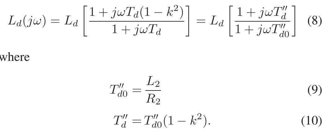 Thus, the primary inductance appears complex, and, if we