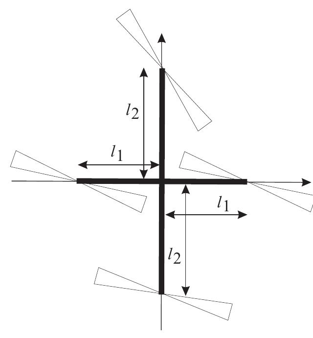 Helicopter with four propellers. fig. 2. helicopter model