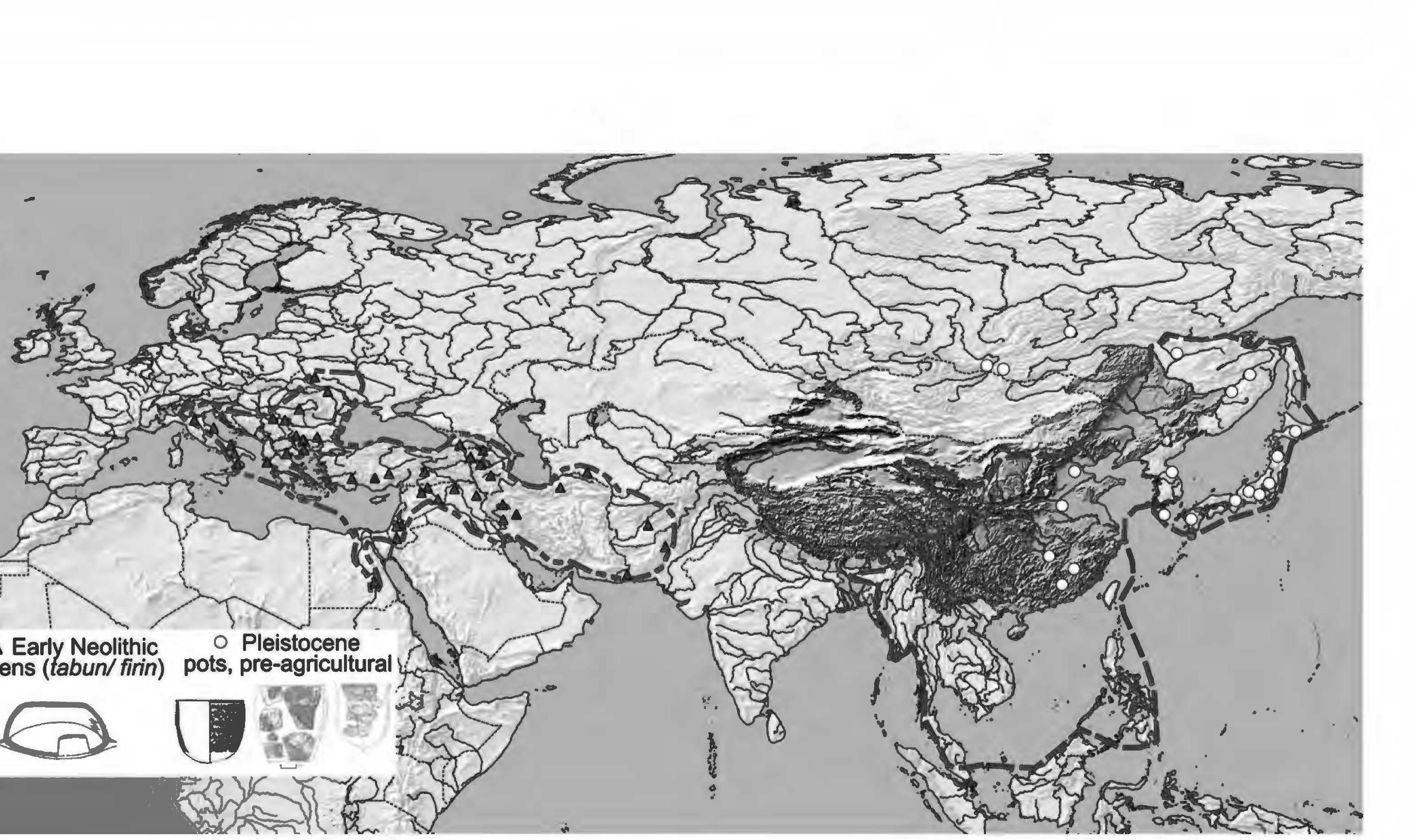 6. map of two alternative neolithic and pre-neolithic