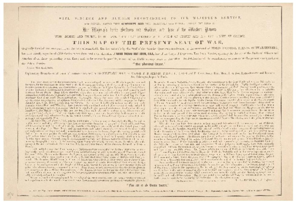 Dedication sheet of jervis’s copy of the weiss map (kbr, iii