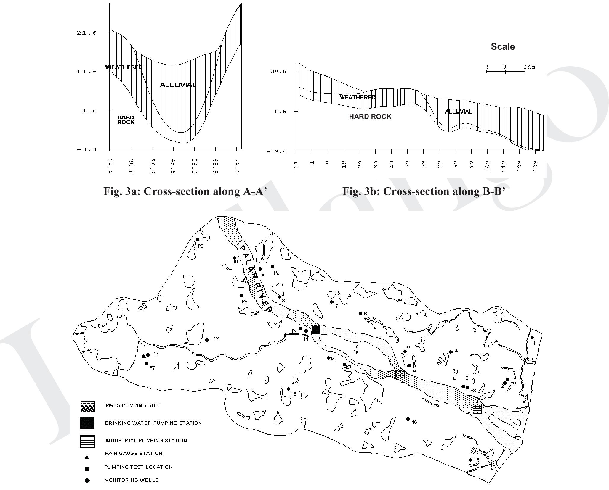 Monitoring well location map of the study area inflow from
