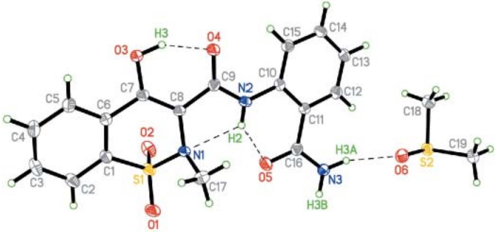 15 the molecular structure of (222), showing displacement