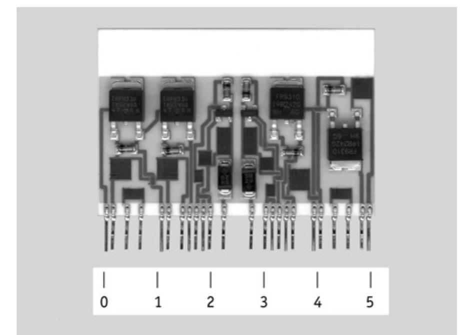 Prototype of the mosfet-based balancing module (cm-scale)