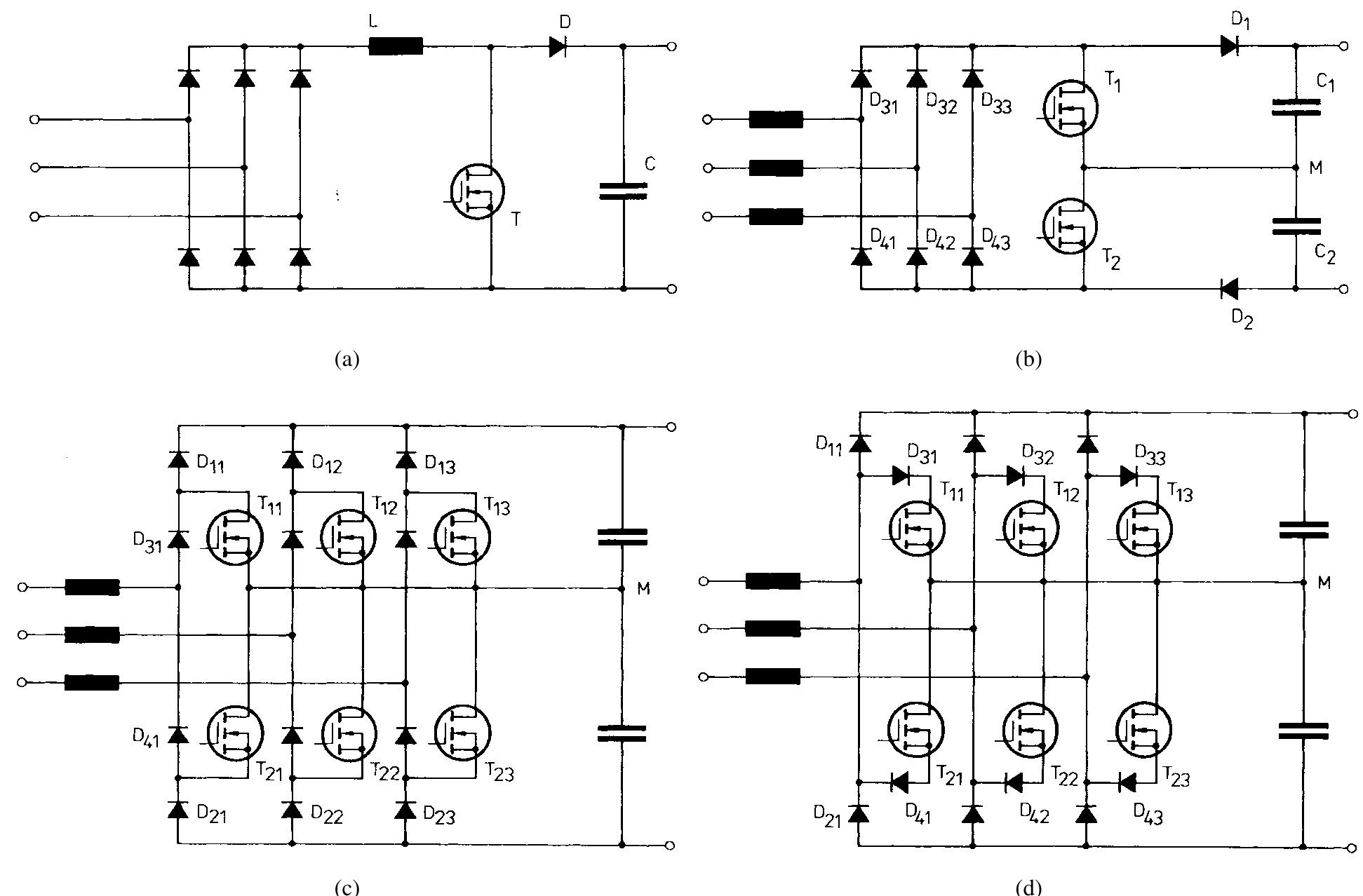 Development of the basic circuit structures of three-phase