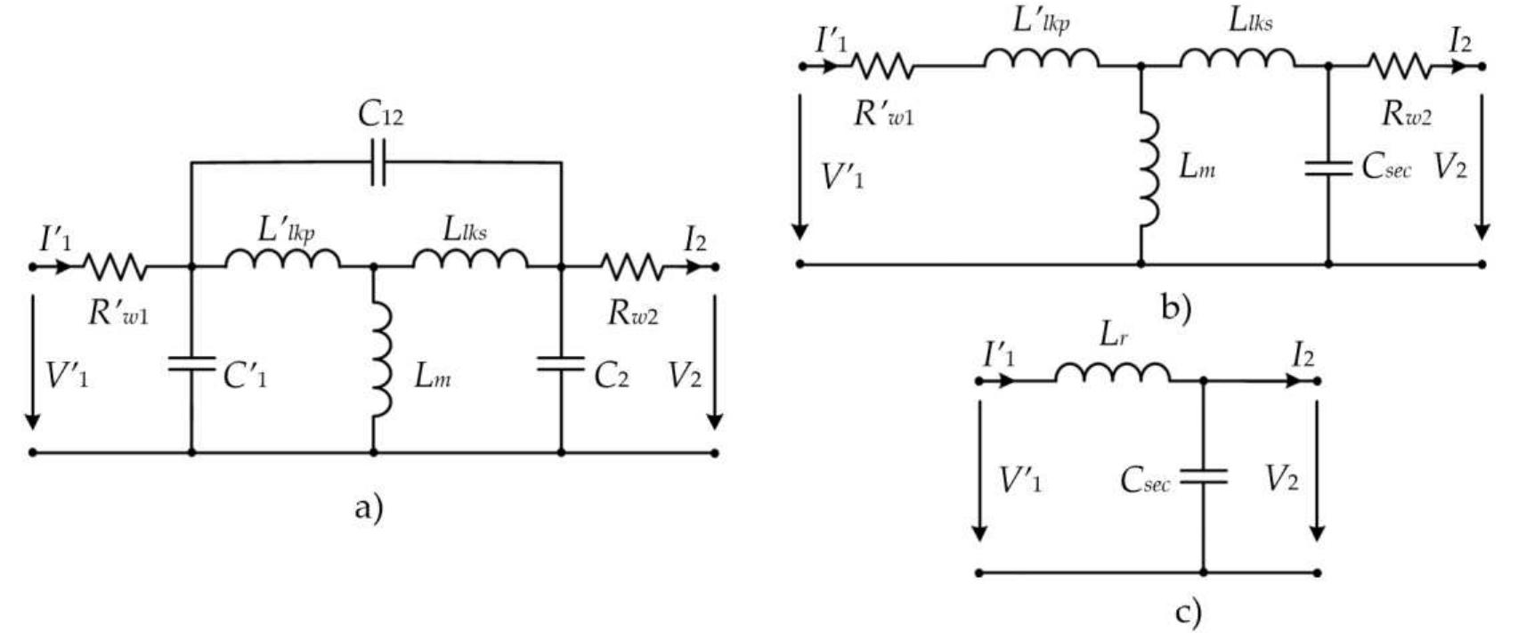 Transformer models: (a) equivalent electric transformer