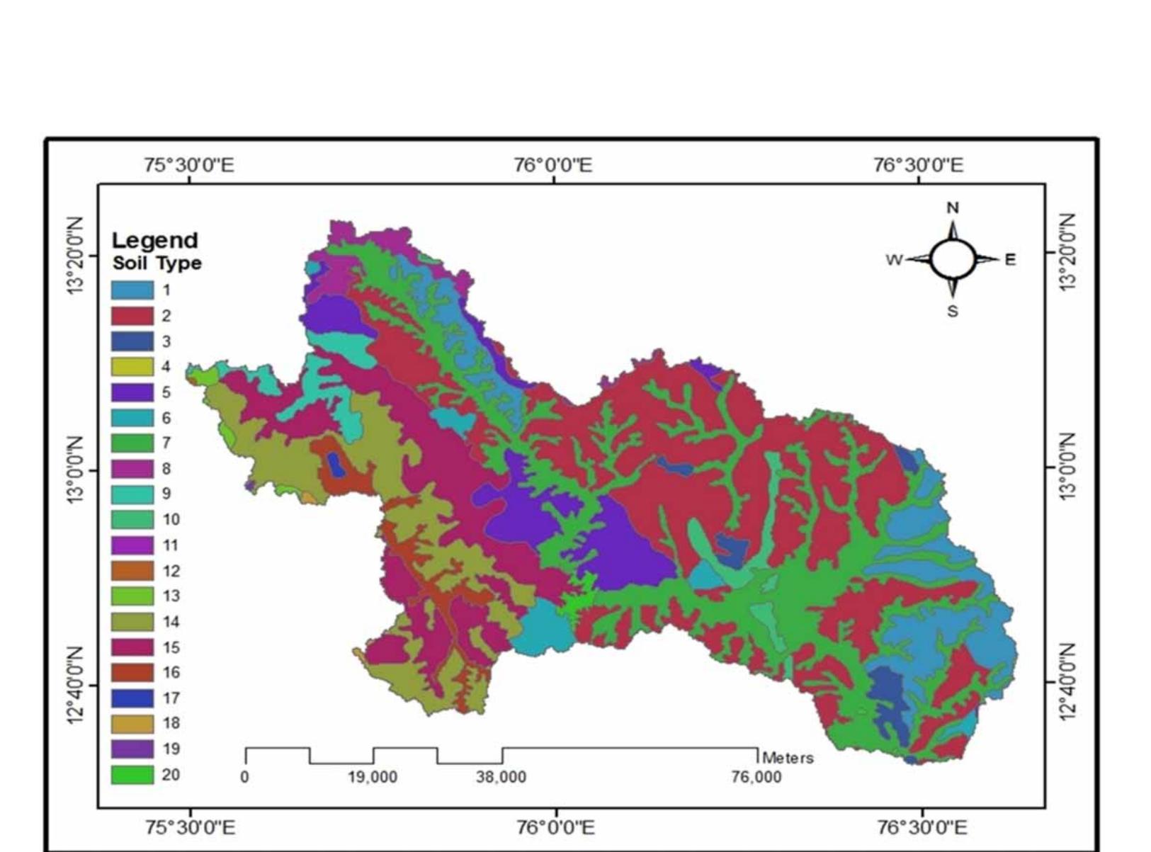 | soil map of hemavathi river basin.
