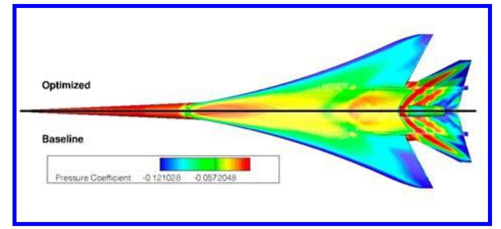 Baseline and final n+2 surface pressures.