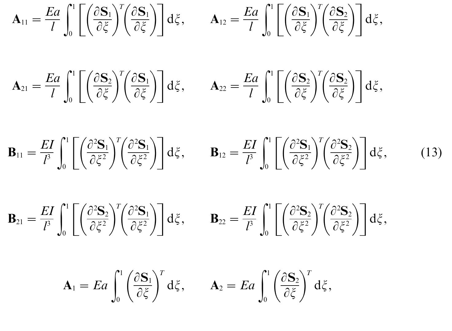 Where e is the modulus of elasticity, a is the