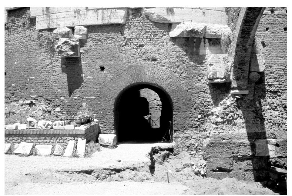 (above). the tomb of caecilia metella. the south side of the