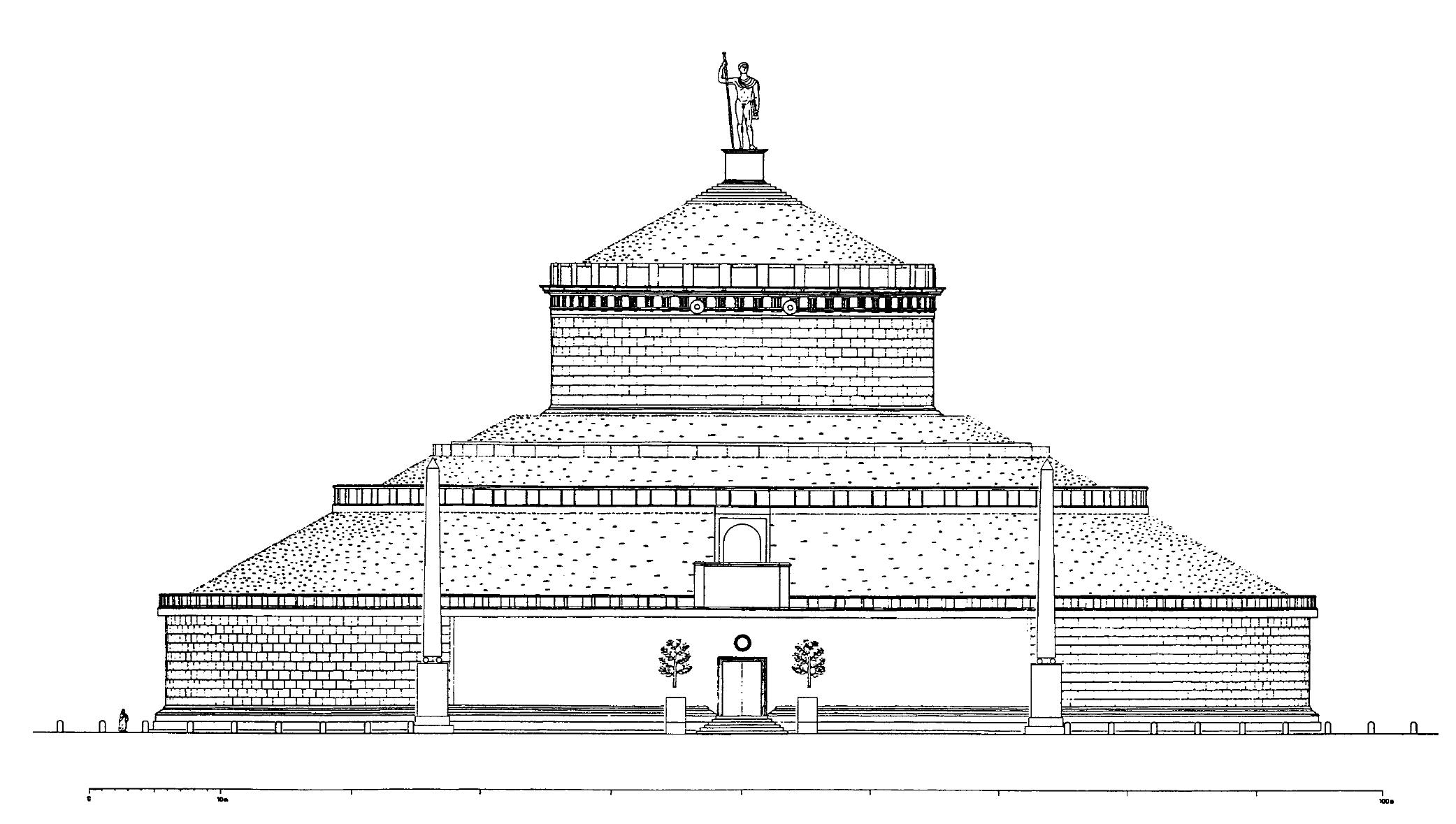 Reconstruction of the mausoleum of augustus made by h. von