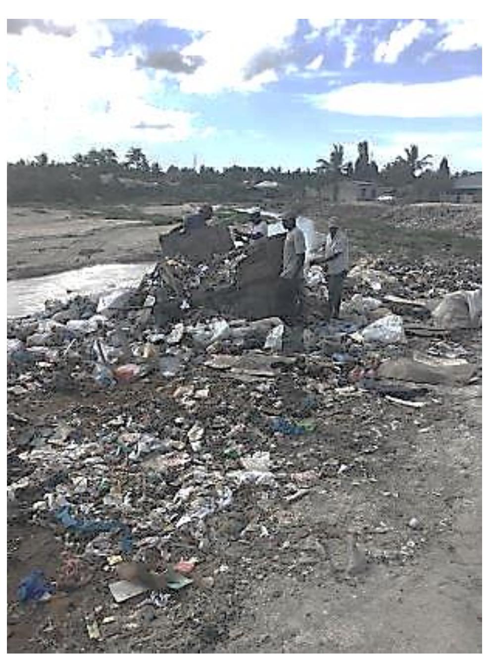 Above shows the improper solid waste disposal at msimbazi