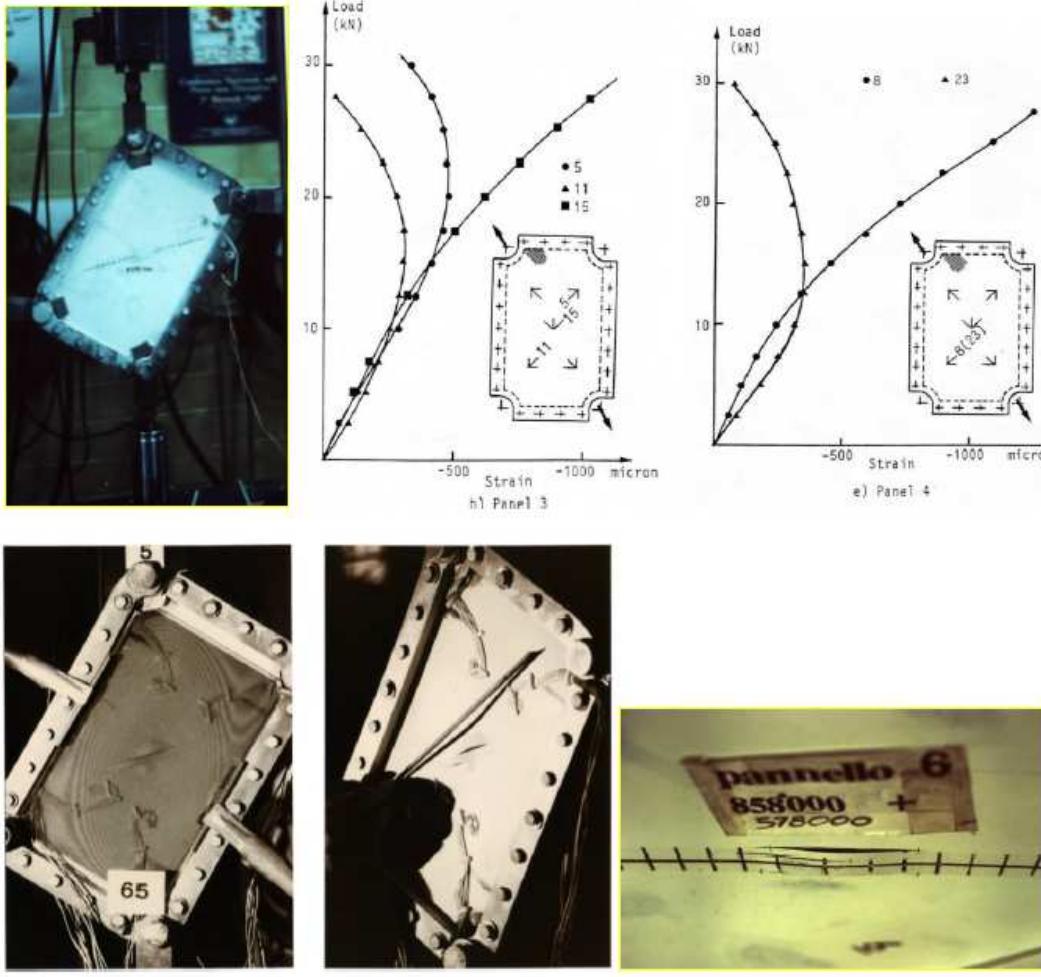 Undamaged and damaged buckling re- sults of panels under