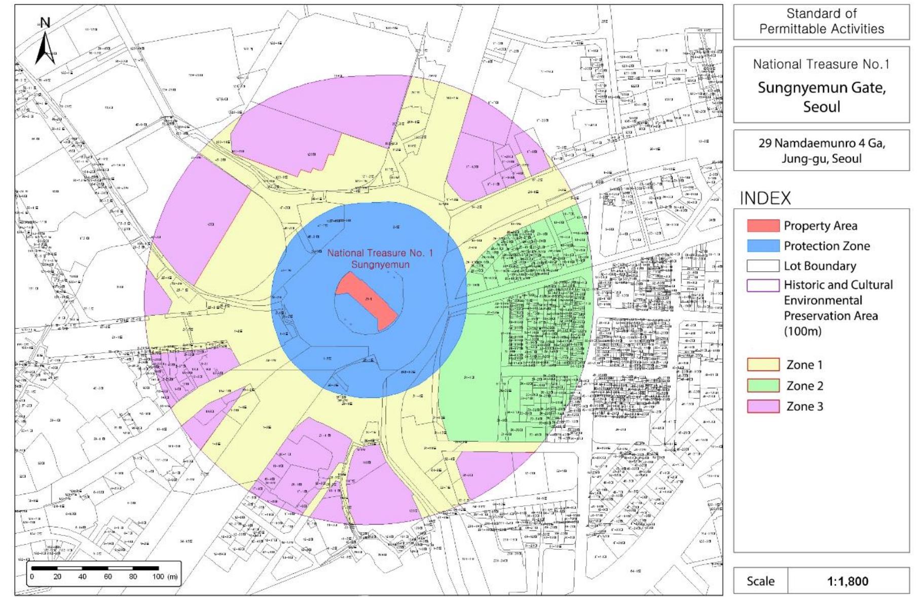 Map of standard of permittable activities (sungnyemun,