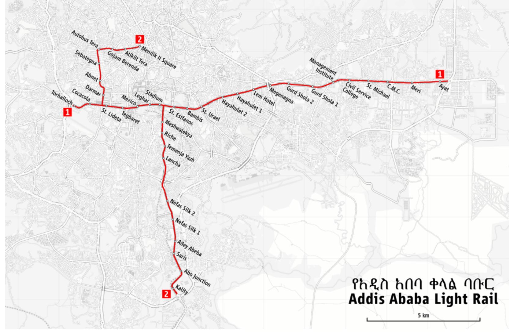 Location map of addis ababa rlt (source [44]).