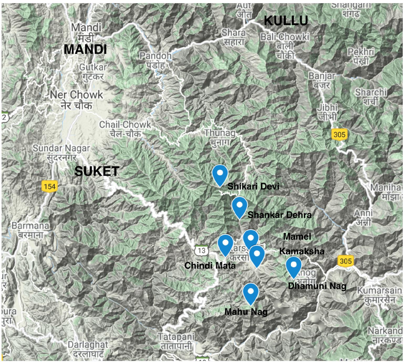 Karsog and neighboring regions. adapted from google maps.