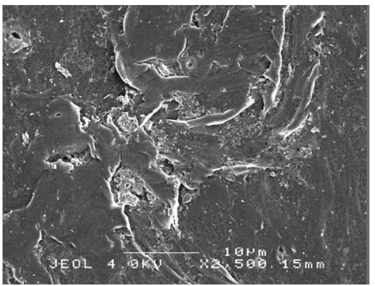 Holes, cracks and fragmentation as seen on the surface of