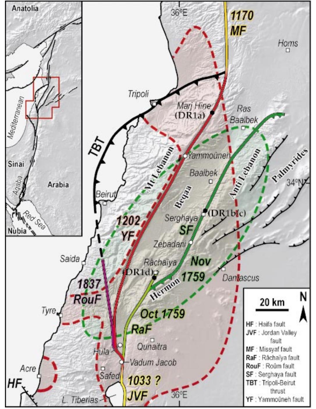 Figure 1 - from Sources of the large AD 1202 and 1759 Near
