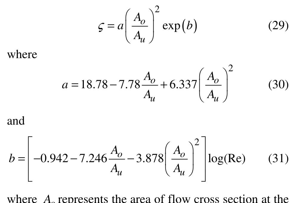Phase flow through orifice according to experimental