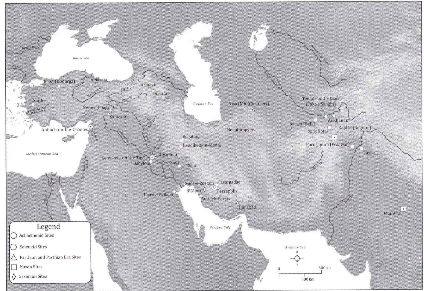 Map of the ancient iranian world (adapted from matthew