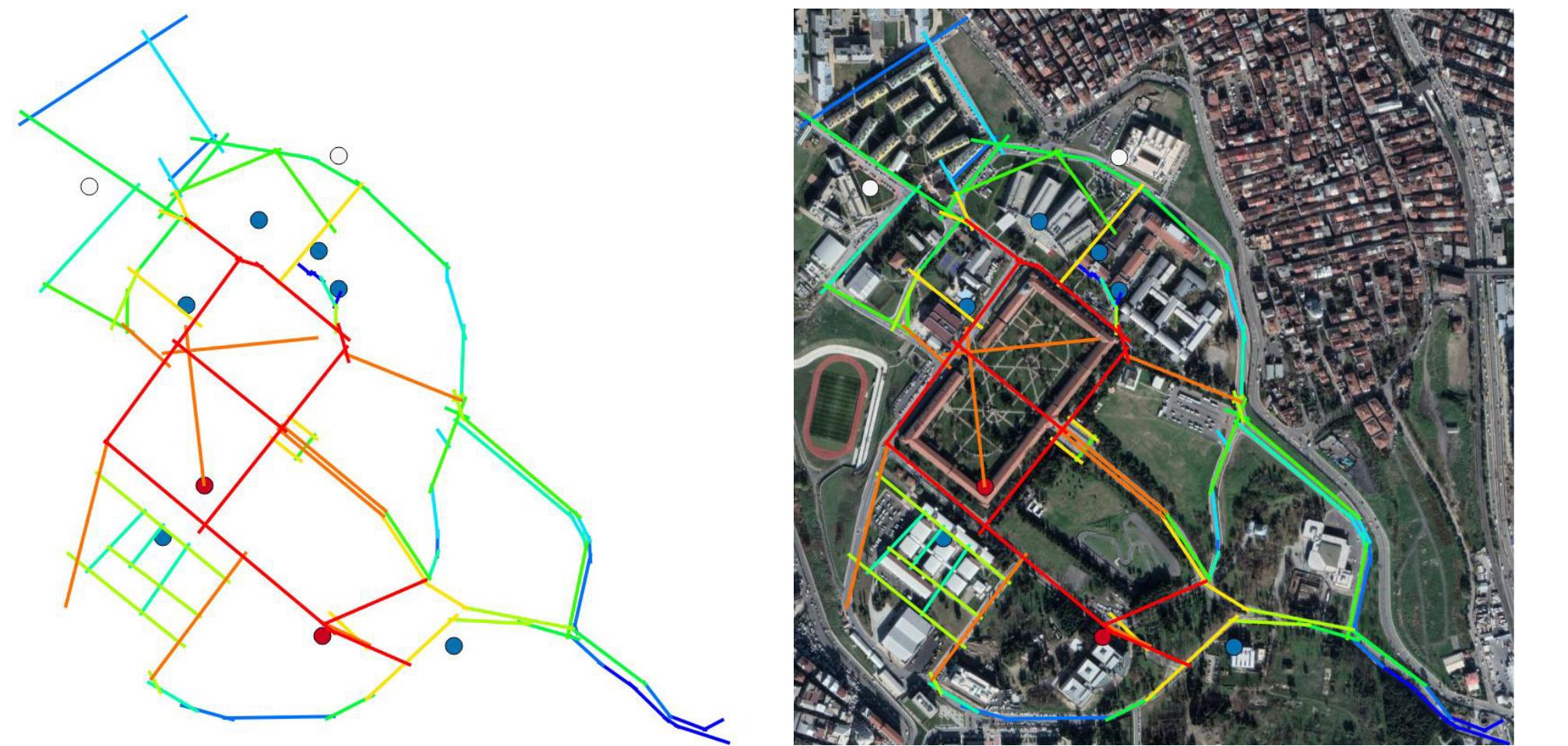 Representation of integration values of axial maps and