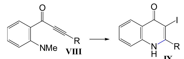 Schematic representation of the synthetic approach to 3-iodo