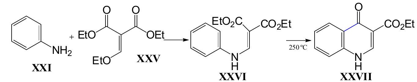Schematic representation of the gould-jacobs methodology for