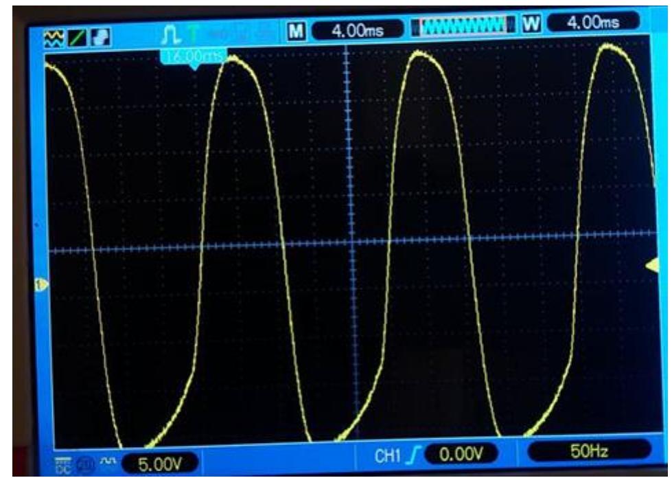 Input and output waveform on proteus figure 10. output ac