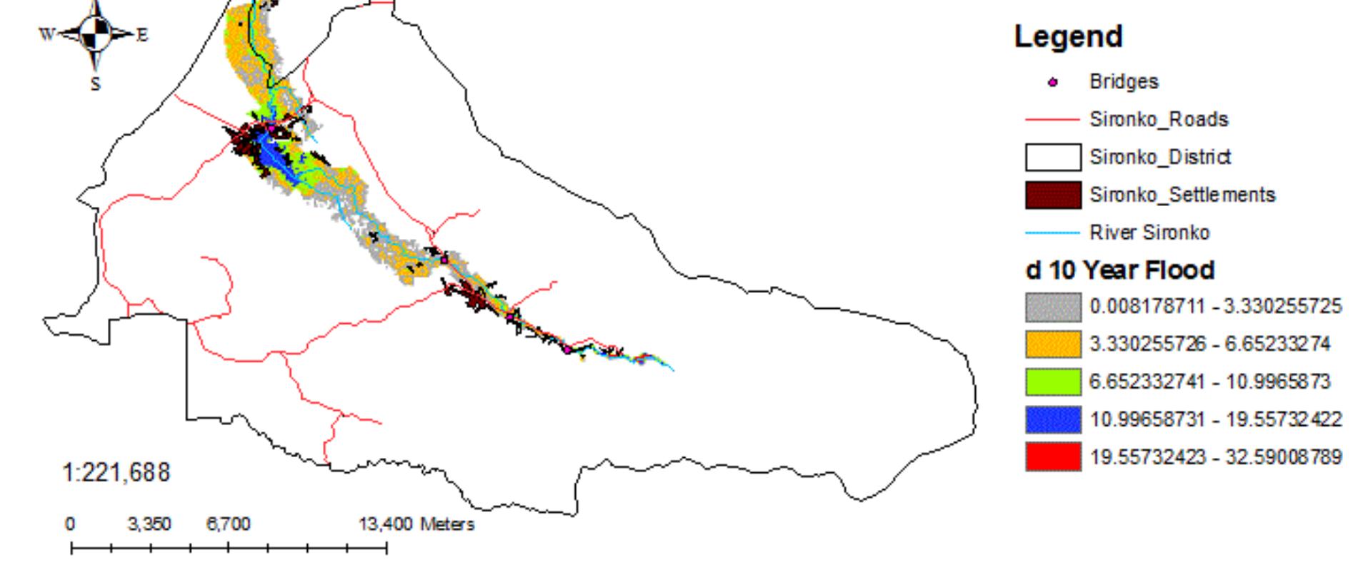 Figure 7 - Application of HEC HMS/RAS and GIS Tools in Flood