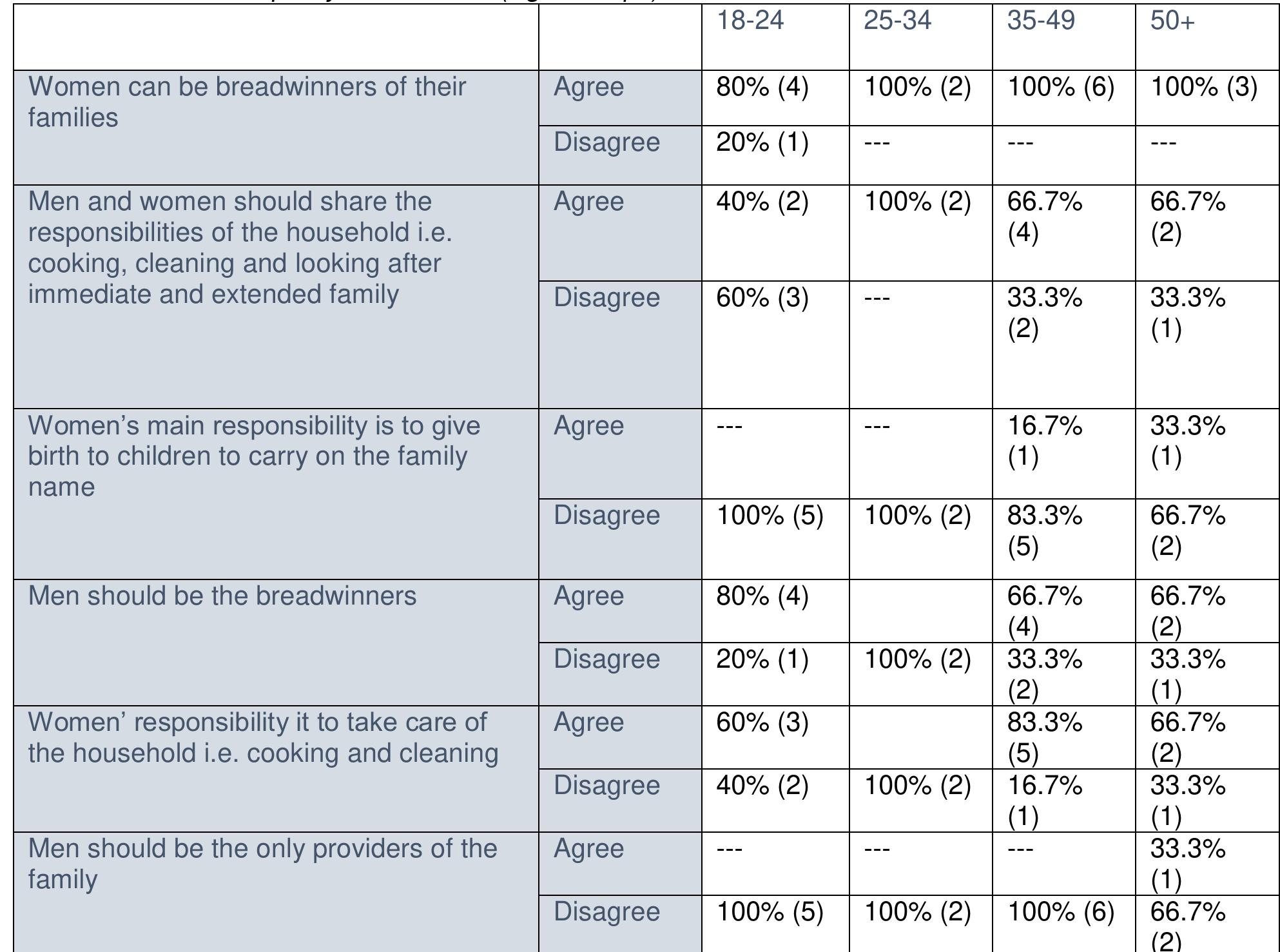 24 gender equality in the home (age groups)