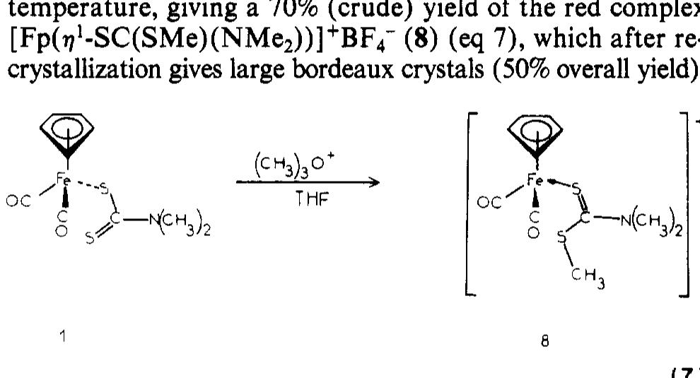 The 1h and '3c nmr spectra of cd,cl, solutions of 8 show the