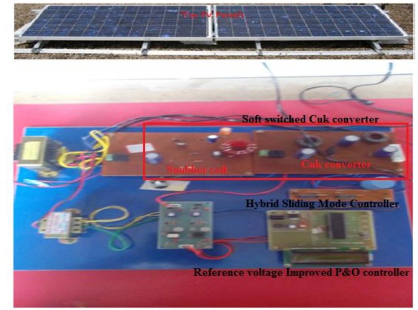 Prototype model of modified cuk converter with hybrid smc.