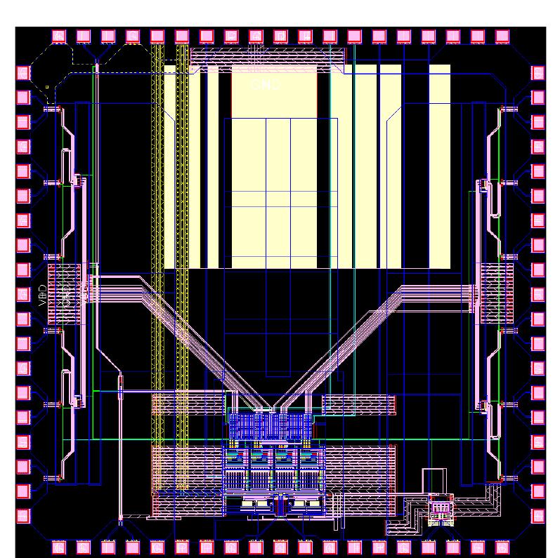Layout of the adc chip. fig. 8. layout of the adc core.