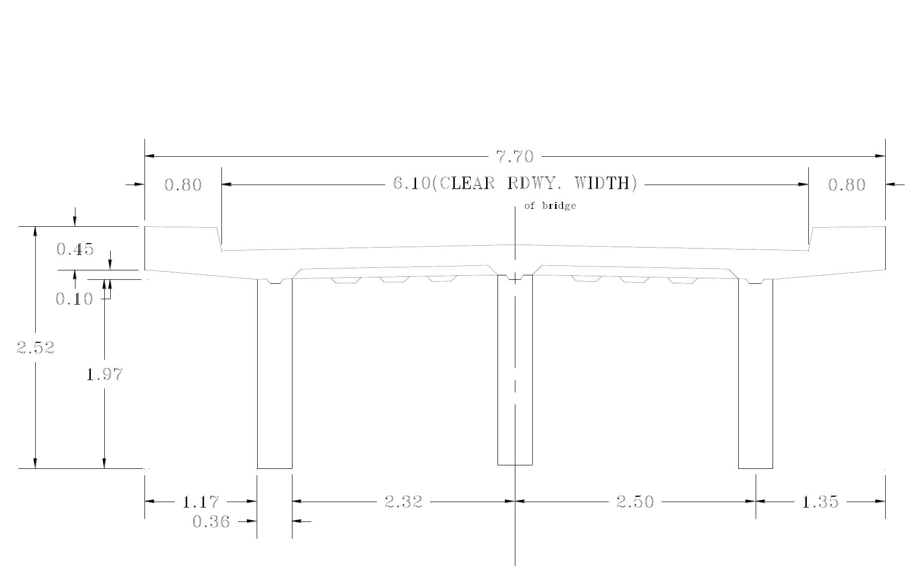 -1 : bridge girder dimensions typical cross section