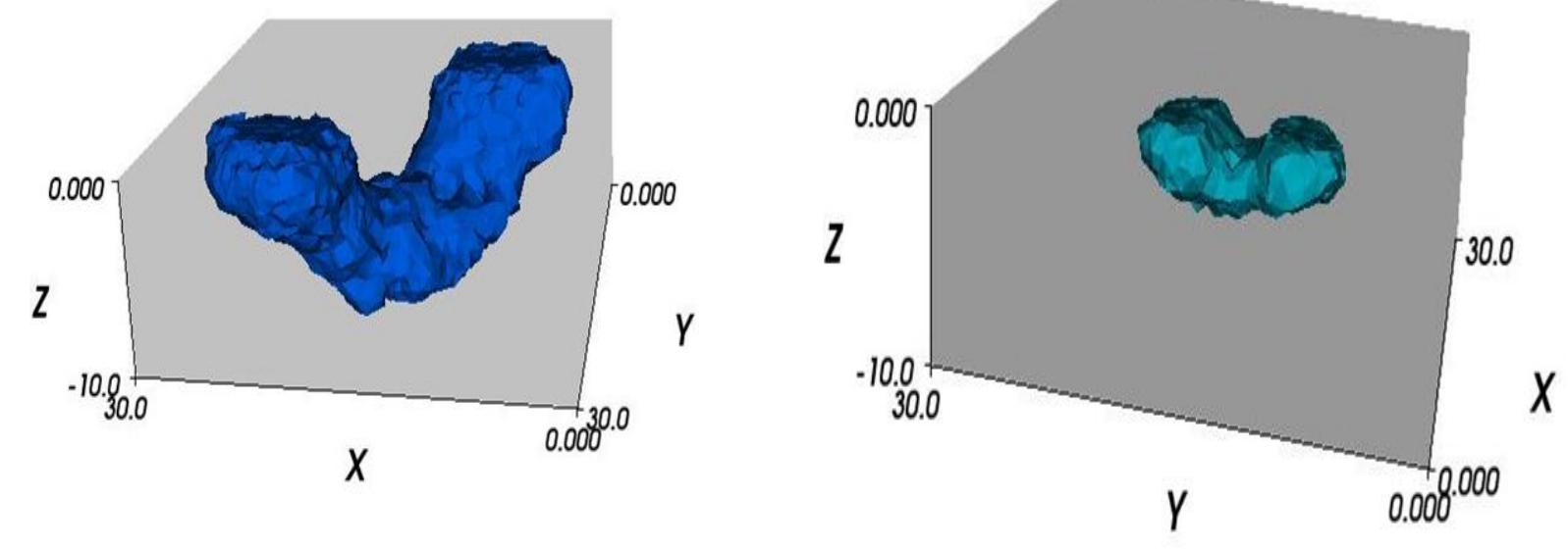 Left: sensitivity maps for electrode 1 and 11. right: