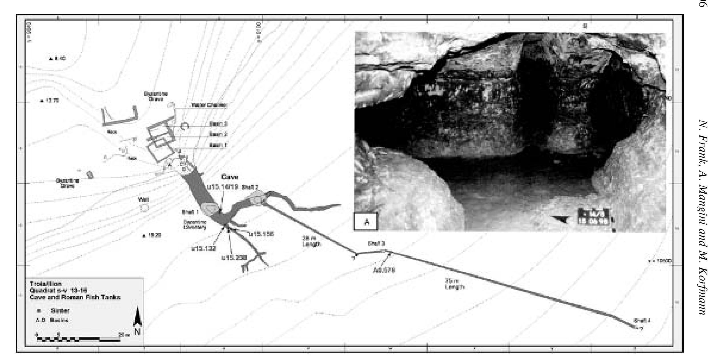 A schematic map and cross-section image of the ‘water