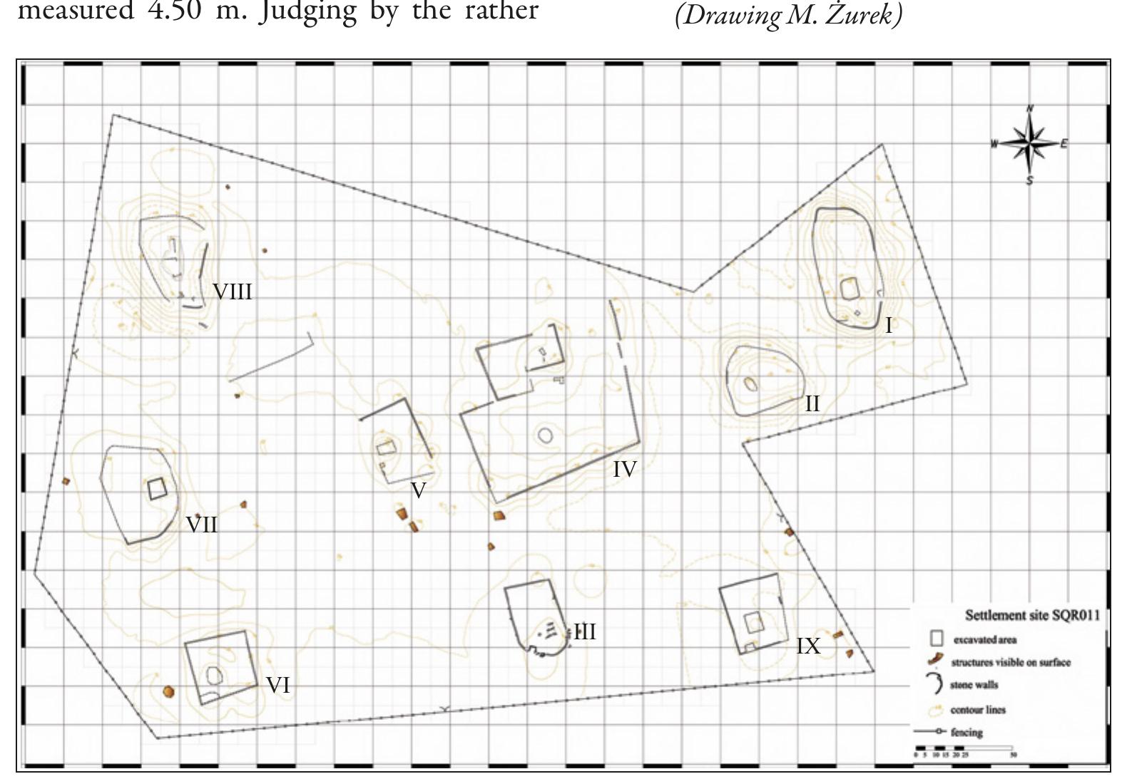 Plan of the northern part of qusur settlemeni (drawing r.