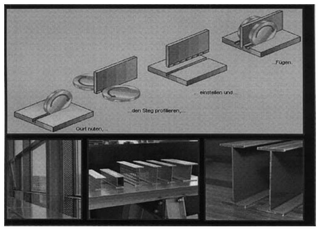 Mechanical joining to produce hybrid girders (www.davex.de)