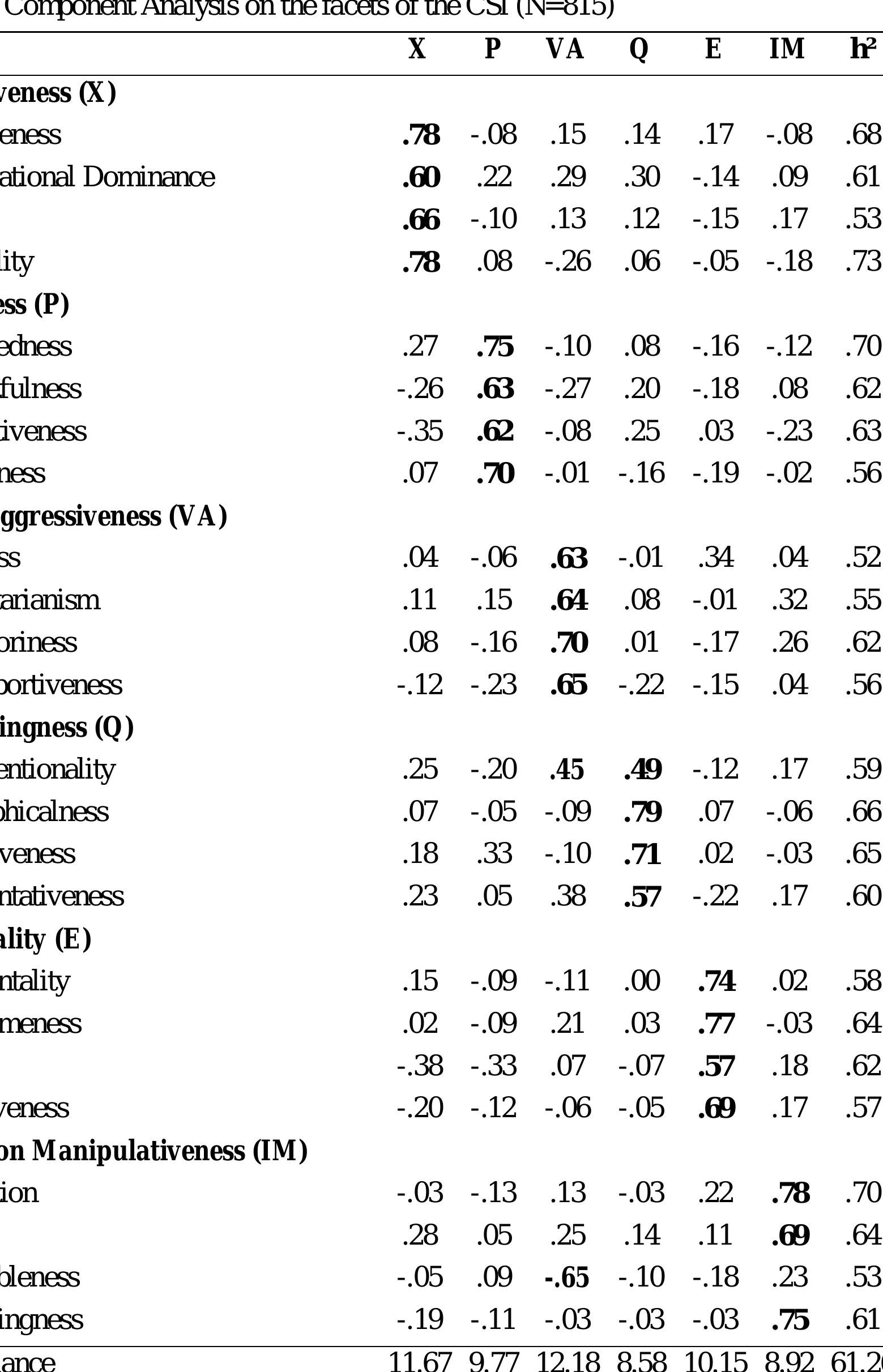 Table 2 - The Communication Styles Inventory (CSI)