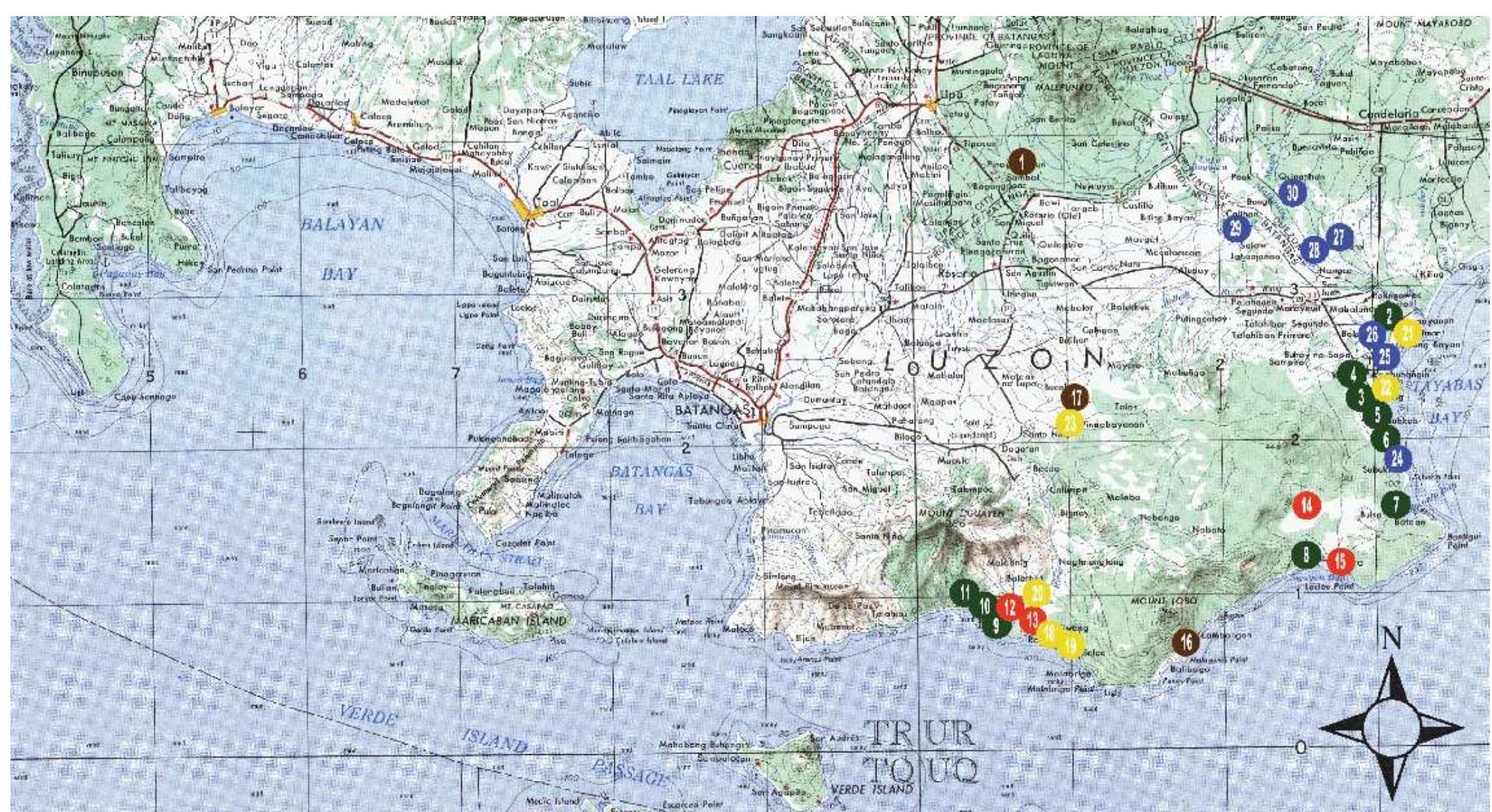The ba hil lo fig. 20. map of southeastern batangas showing
