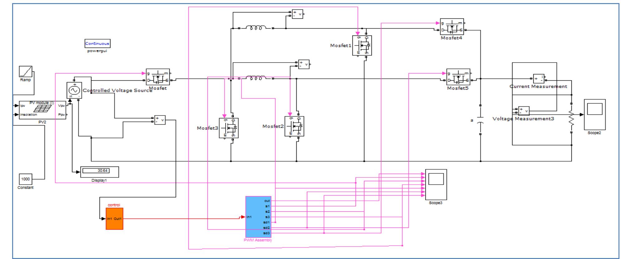 -9. simulink model of buck boost converter integrated with