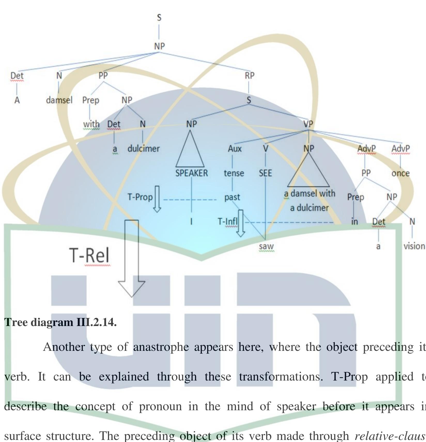 The tree diagram below shows the processes of transformation