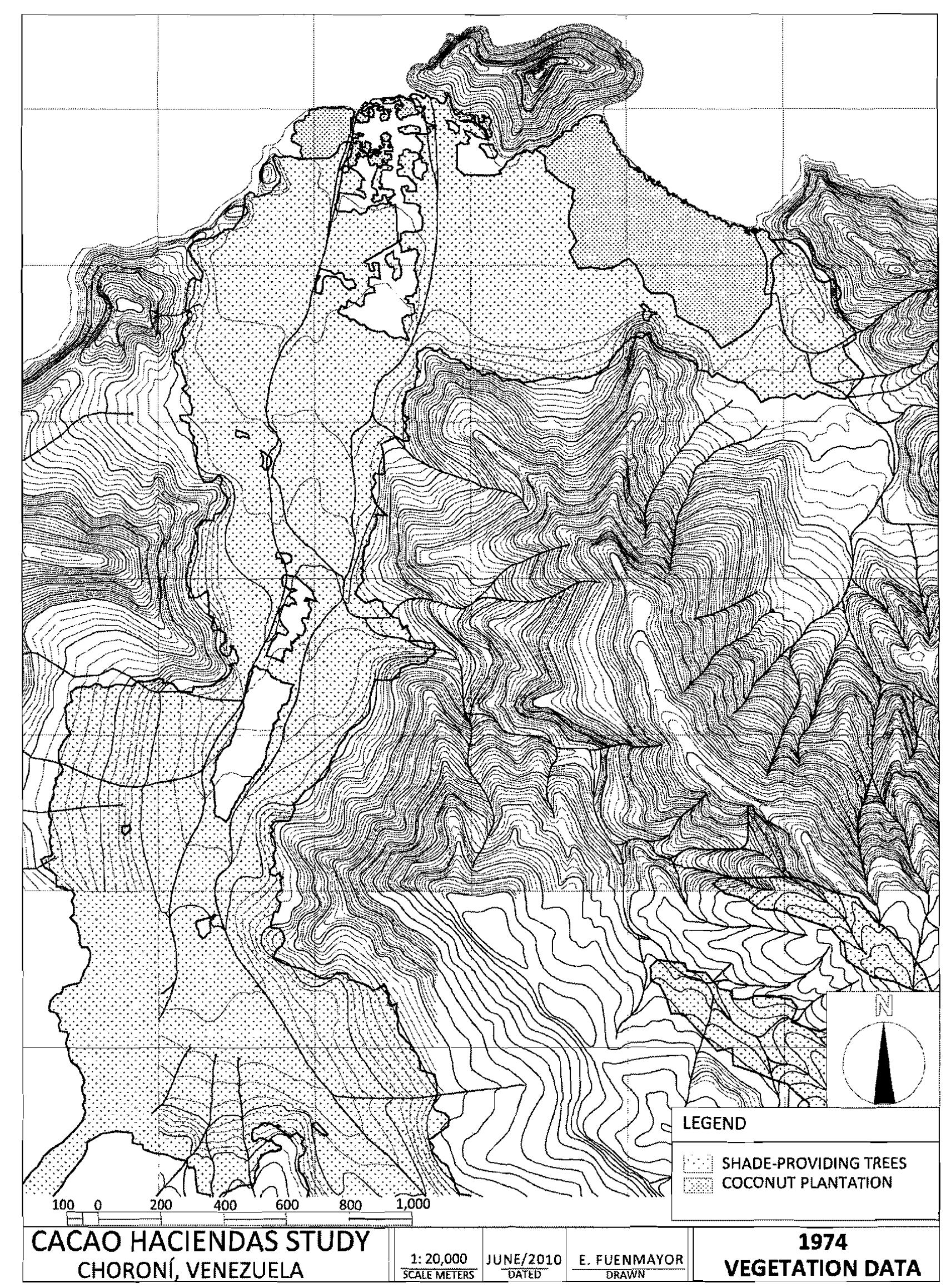 Vegetation analysis based on the aerial photograph from