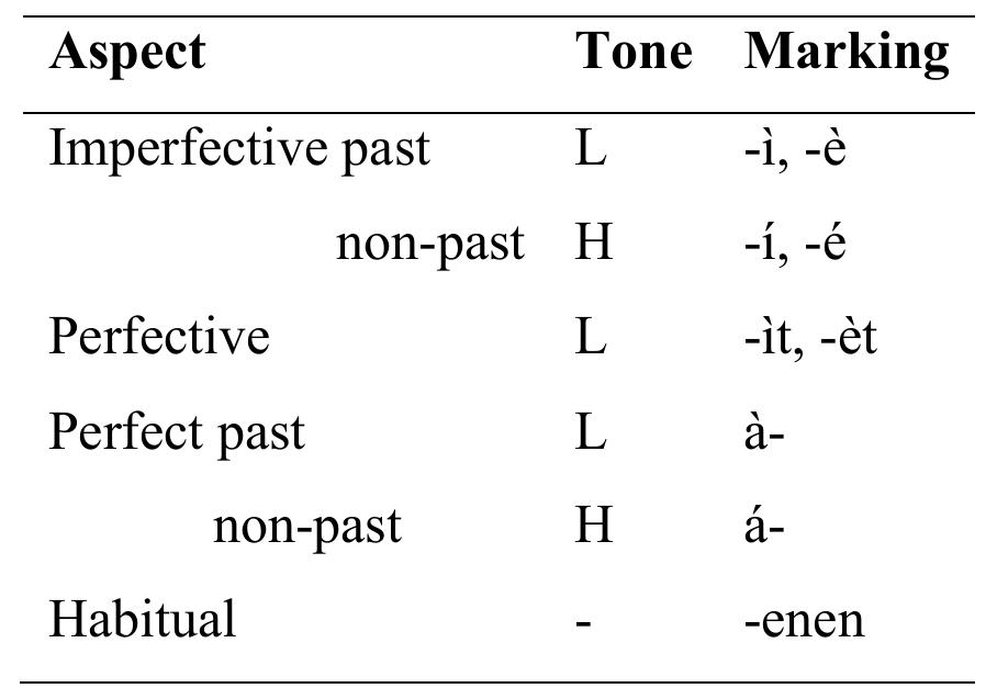 2: illustration of aspect marking the observation with