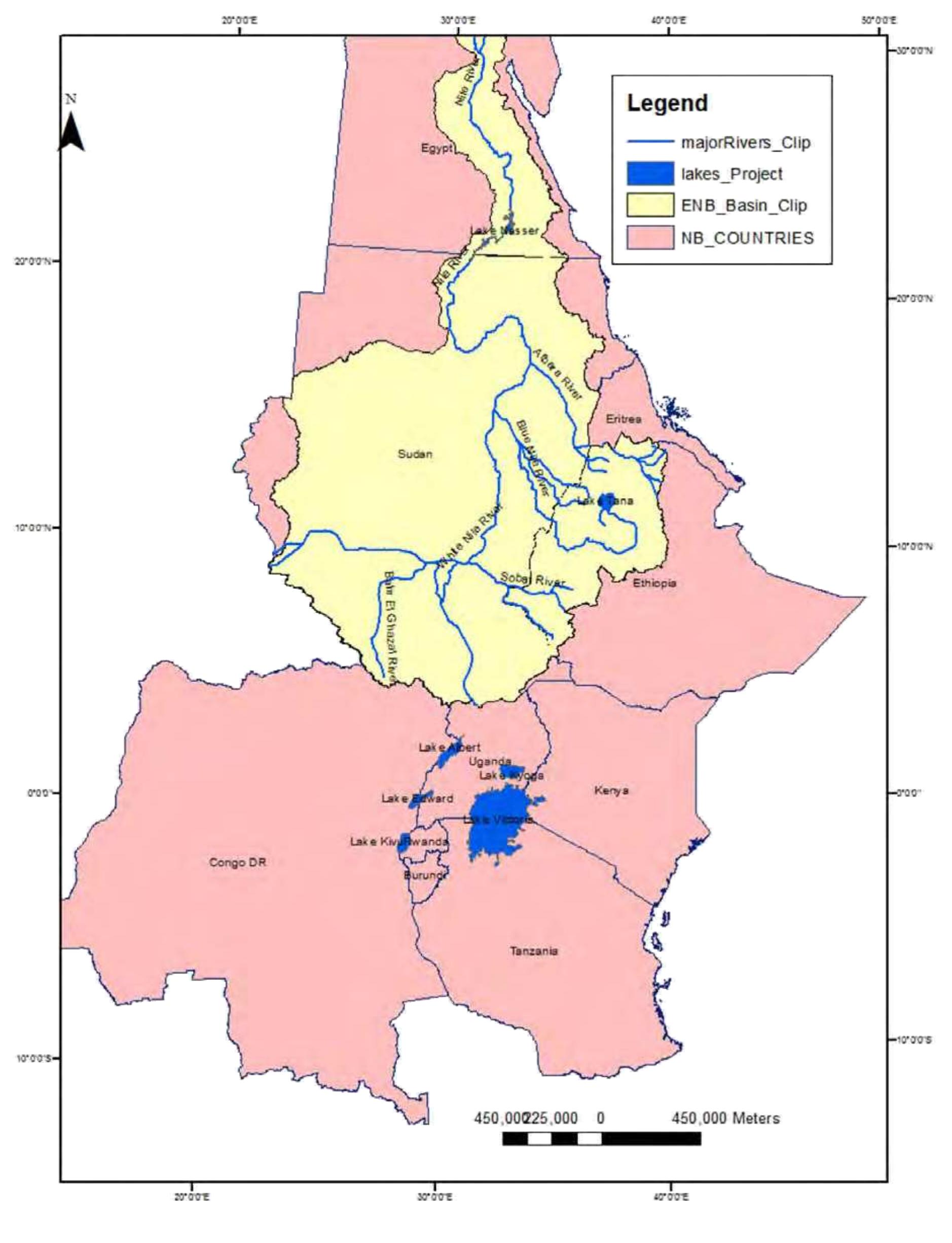 -1: location map of the eastern nile