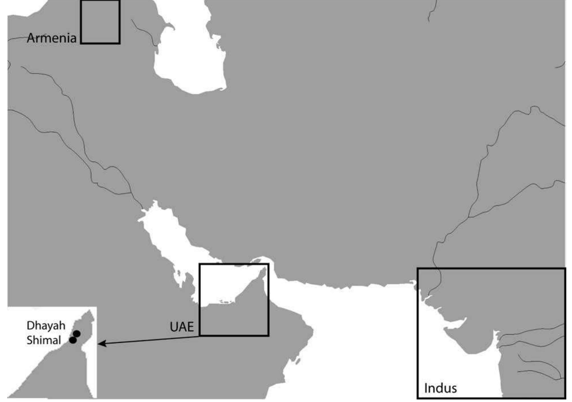 Ficure 1. a map showing the location of the regions