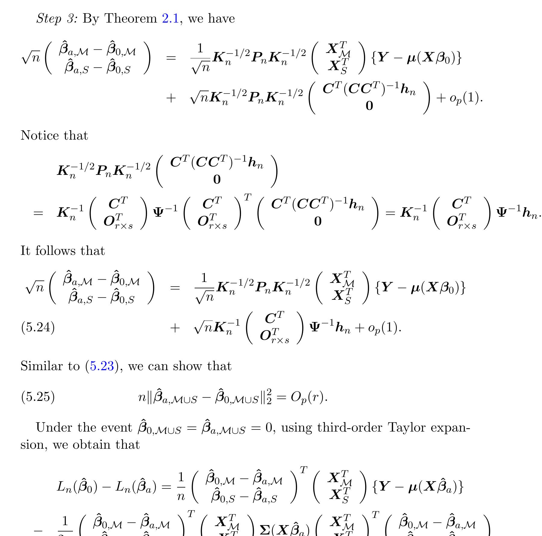 Figure 7 - Linear hypothesis testing for high dimensional